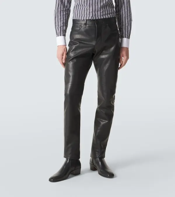 TOM FORD Leather Slim Pants