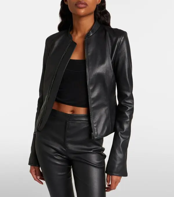 Gucci Leather Zip-up Jacket