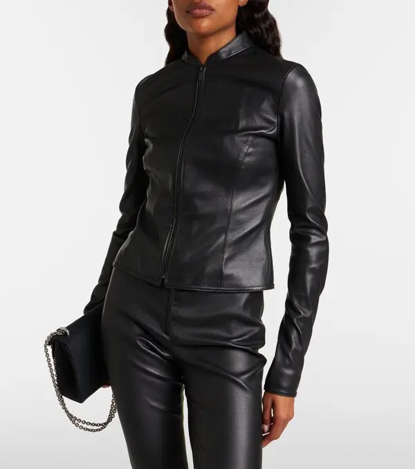 Gucci Leather Zip-up Jacket