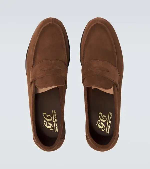 George Cleverley Suede Penny Loafers