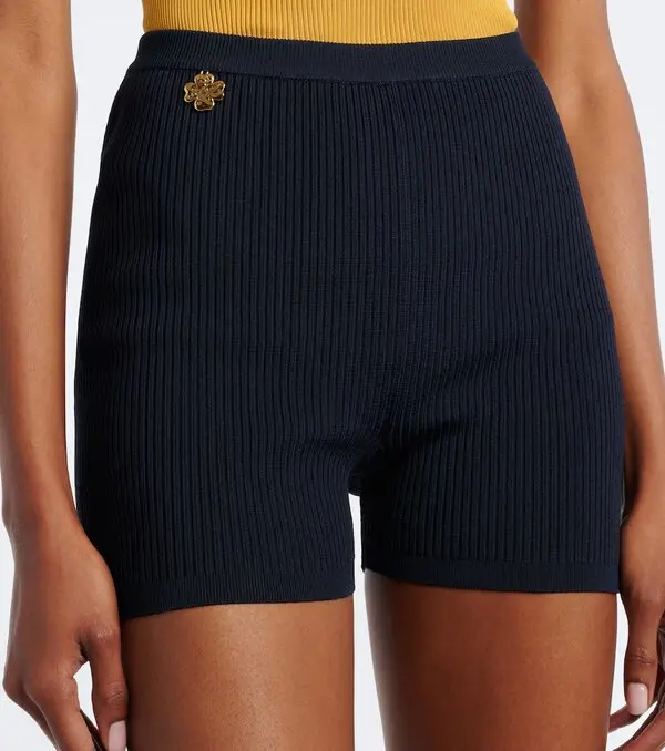 Saint Laurent Ribbed-knit Biker Shorts