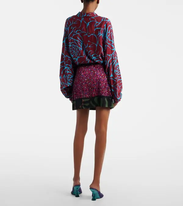 Dries Van Noten Printed Wrap Skirt