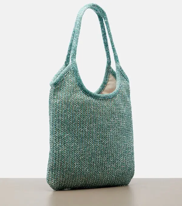 Miu Miu Ivy Sequined Mesh Tote Bag