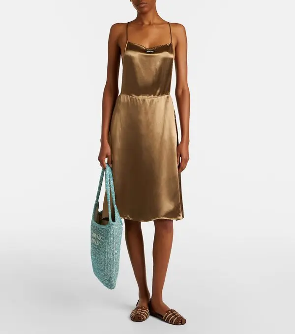 Miu Miu Ivy Sequined Mesh Tote Bag
