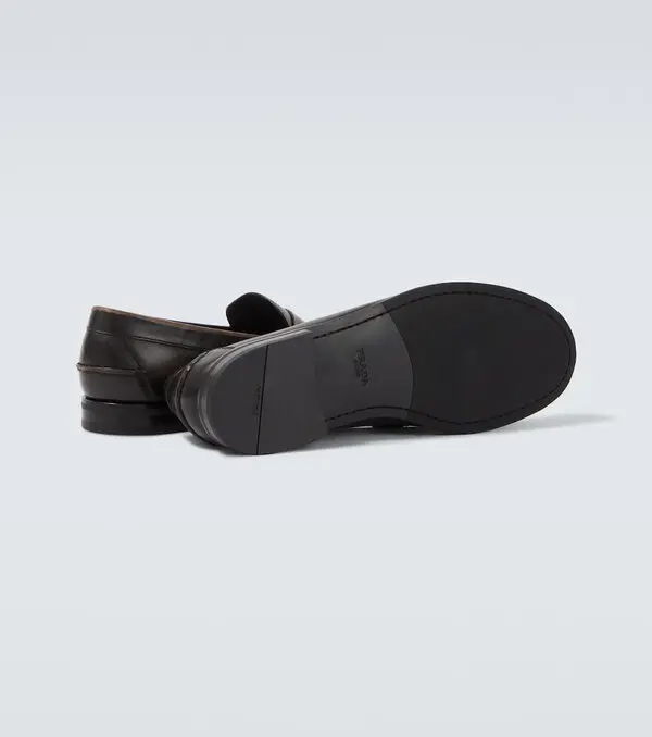 Prada Leather Penny Loafers
