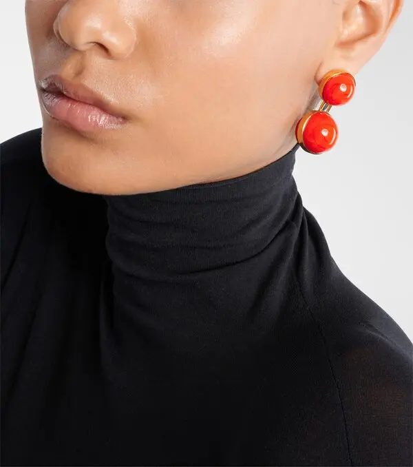 Alaïa Sphere Small Earrings - Orange
