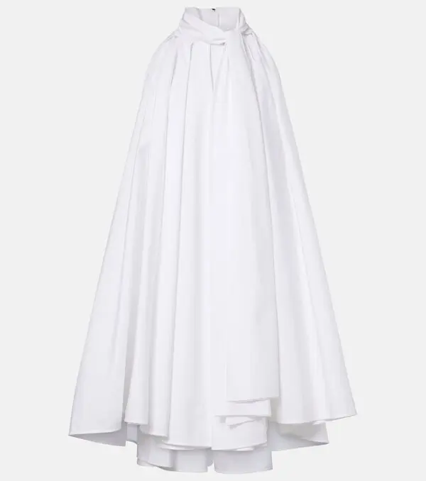 Givenchy Pleated Cotton Poplin Mini Dress