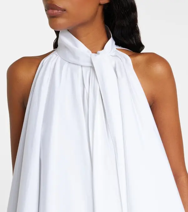 Givenchy Pleated Cotton Poplin Mini Dress