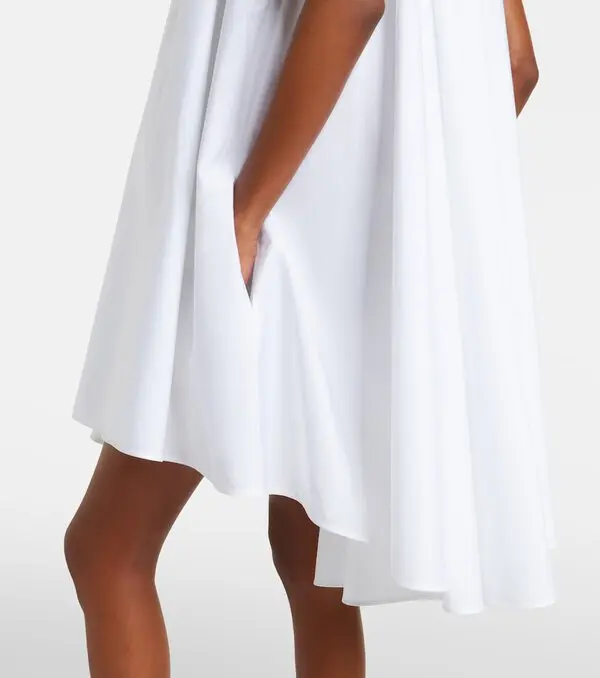Givenchy Pleated Cotton Poplin Mini Dress