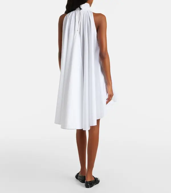 Givenchy Pleated Cotton Poplin Mini Dress