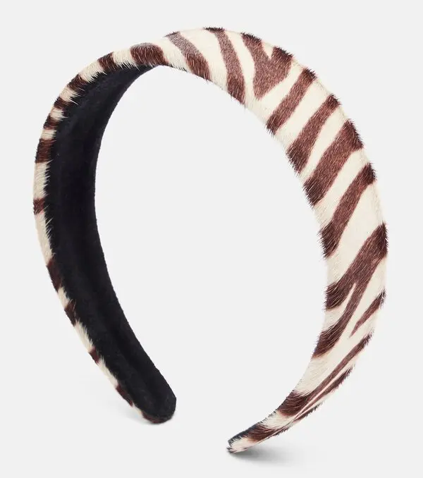 JENNIFER BEHR Cruz Calf Hair Headband - Brown