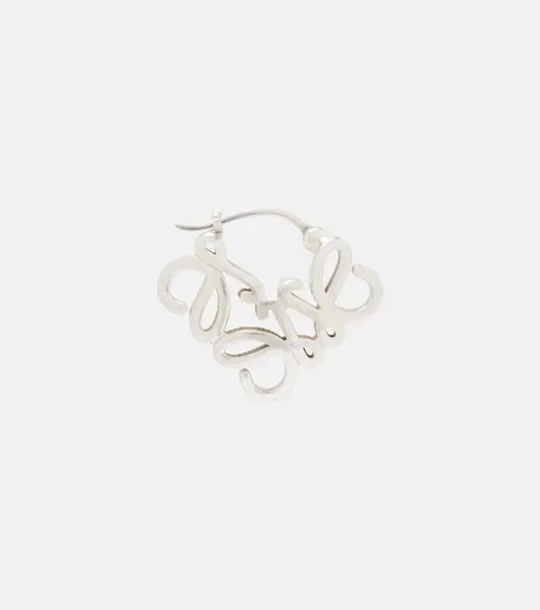Loewe Anagram Hoop Earrings - Silver
