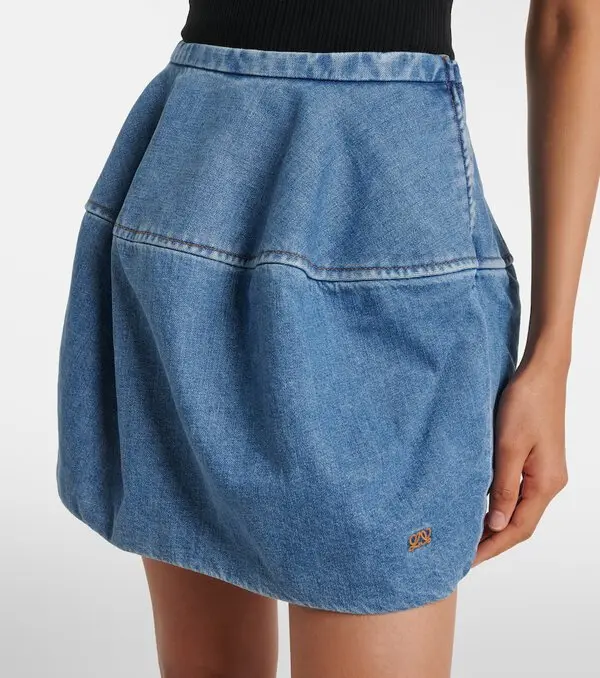 Loewe Double L Denim Miniskirt