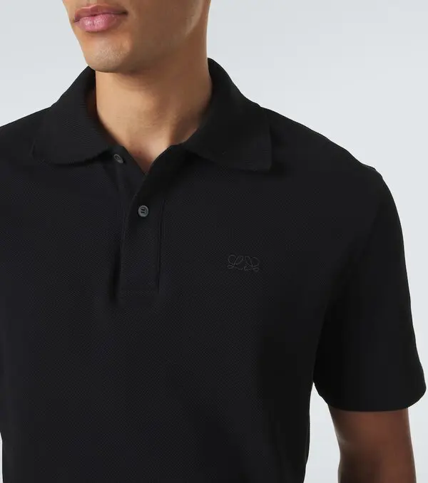 Loewe Double L Cotton Pique Polo Shirt