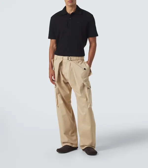 Loewe Double L Cotton Pique Polo Shirt