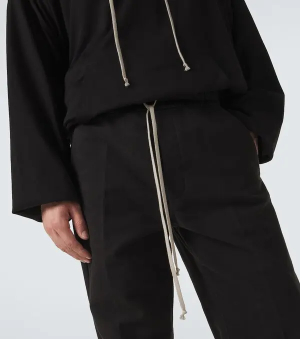 Rick Owens Dietrich Cotton Wide-leg Pants