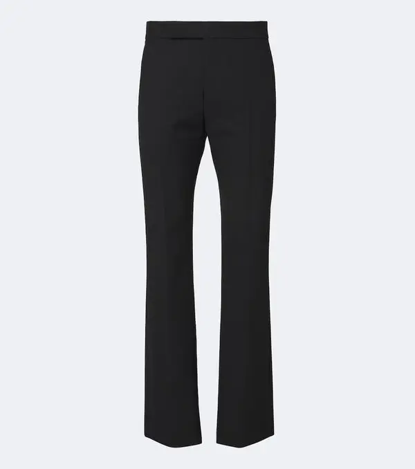 TOM FORD Wool Straight Leg Trousers - Black
