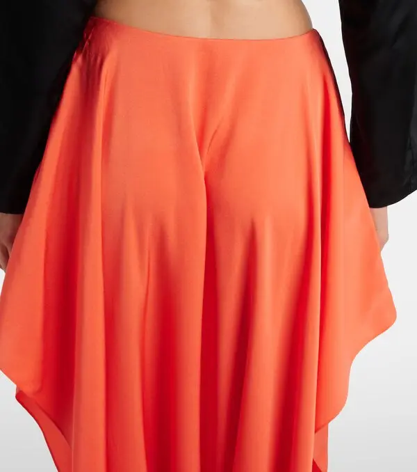 Alaïa Asymmetric Cady Midi Skirt