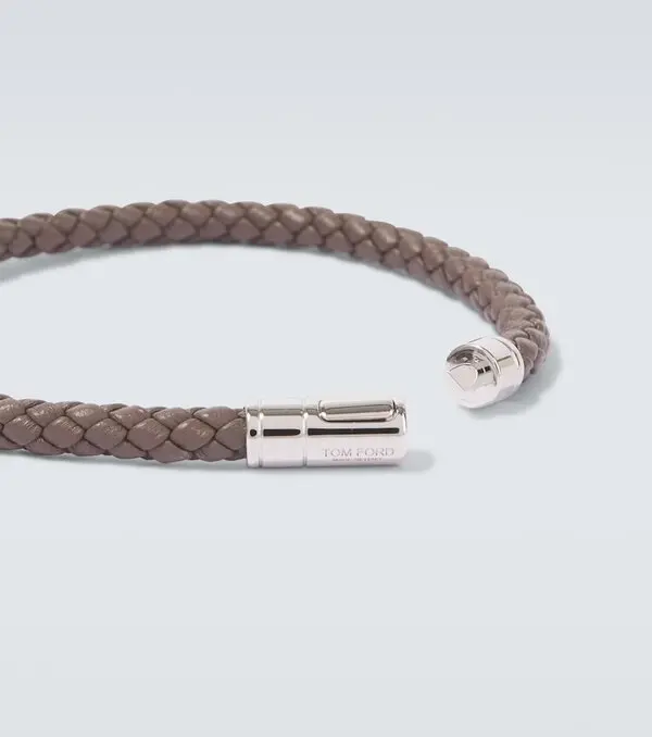 TOM FORD Braided Leather Bracelet