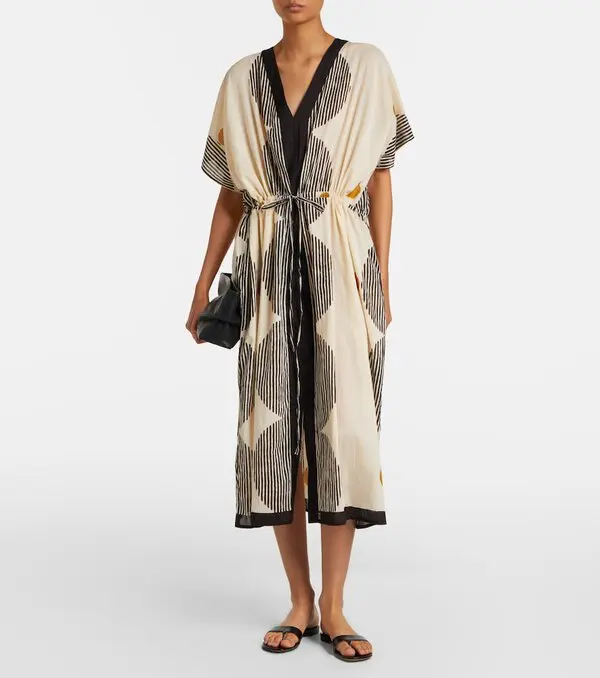 Velvet By Graham & Spencer Amira Printed Cotton Kaftan