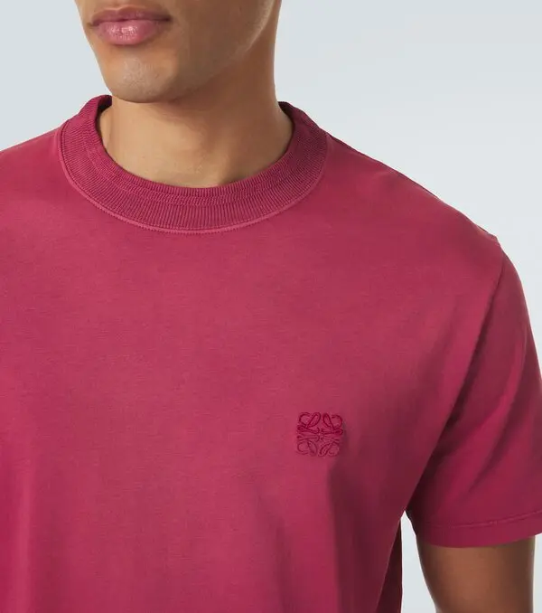 Loewe Anagram Cotton Jersey T-shirt - Red