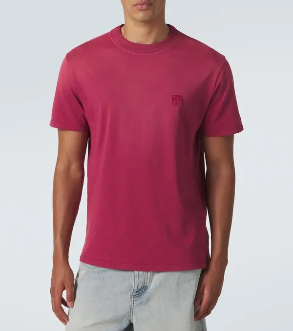 Loewe Anagram Cotton Jersey T-shirt - Red