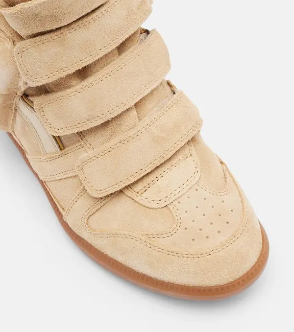 Isabel Marant Étoile Bekett Suede Wedge Sneakers - Beige