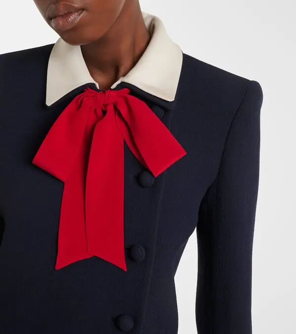 Valentino Garavani Tie-neck Virgin Wool Jacket