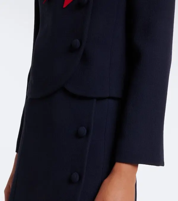 Valentino Garavani Tie-neck Virgin Wool Jacket