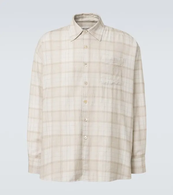 Our Legacy Borrowed Plaid Cotton Flannel Shirt