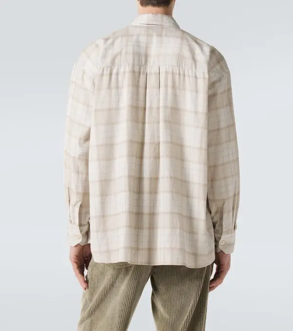 Our Legacy Borrowed Plaid Cotton Flannel Shirt
