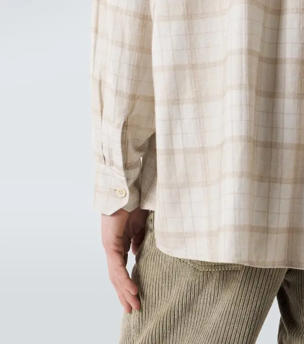 Our Legacy Borrowed Plaid Cotton Flannel Shirt