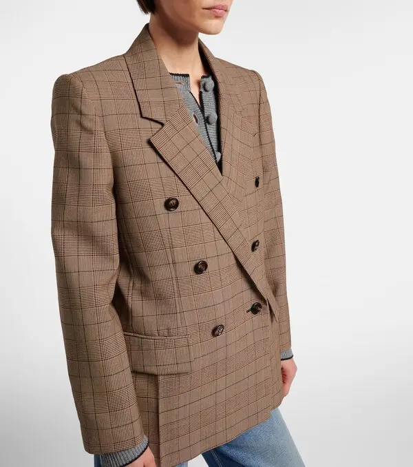 Chloé Checked Wool Blazer