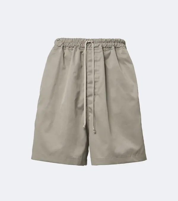 Rick Owens Faun Faille Bermuda Shorts In /grizzly - Grey
