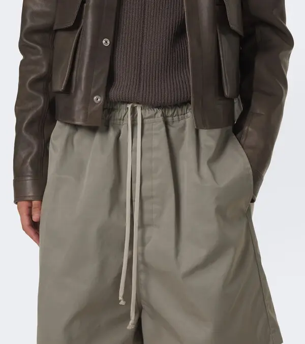 Rick Owens Faun Faille Bermuda Shorts - Grey