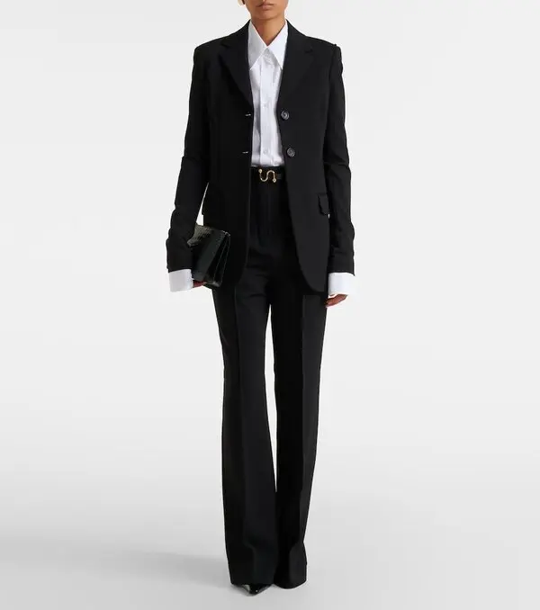 Sportmax Belted Crêpe Straight Pants