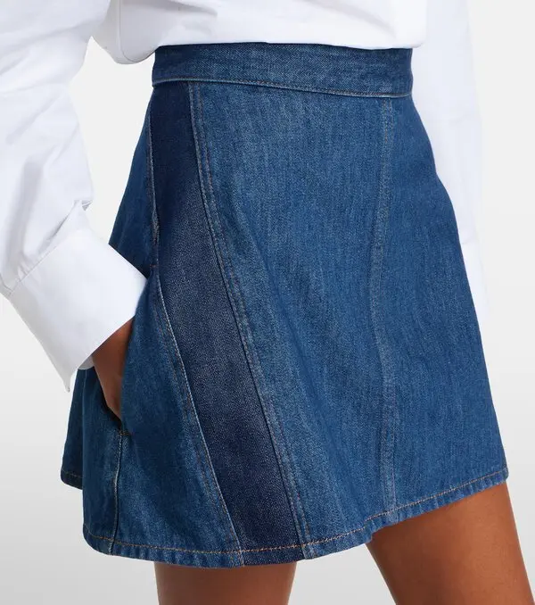 Givenchy Logo Denim Miniskirt