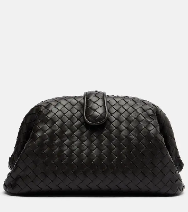 Bottega Veneta Lauren 1980 Small Leather Clutch - Brown