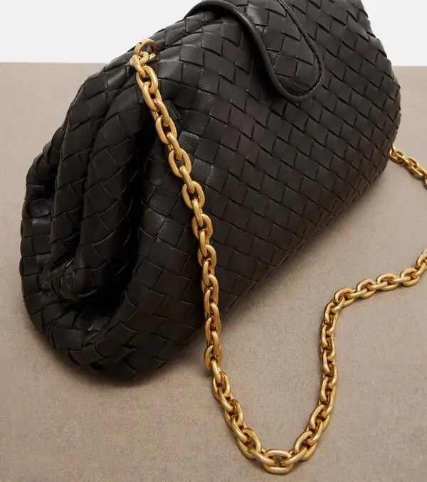 Bottega Veneta Lauren 1980 Small Leather Clutch - Brown