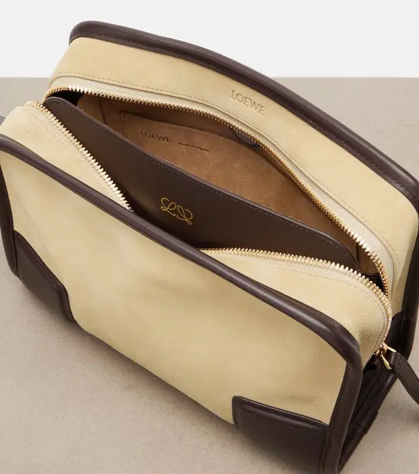 Loewe Amazona 180 Small Suede Top Handle Bag - Beige