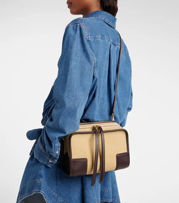 Loewe Amazona 180 Small Suede Top Handle Bag - Beige