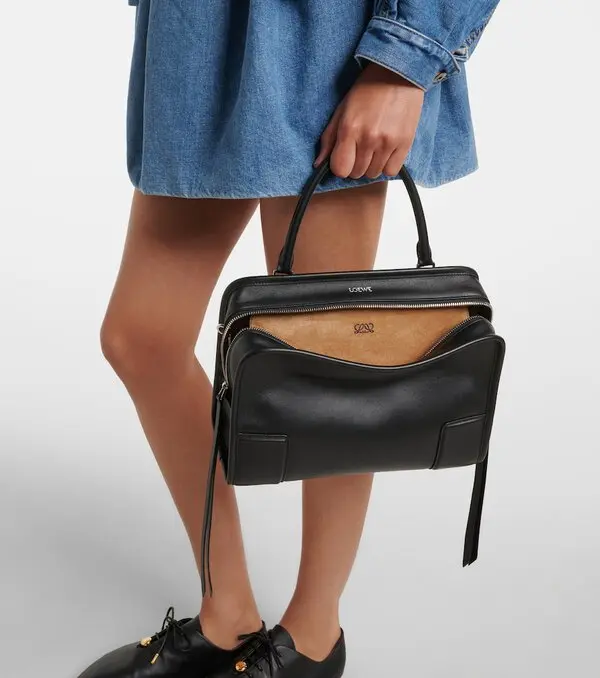 Loewe Amazona 180 Medium Top Handle Bag - Black