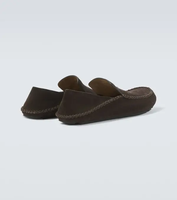 Loewe Rambla Suede Loafers - Brown