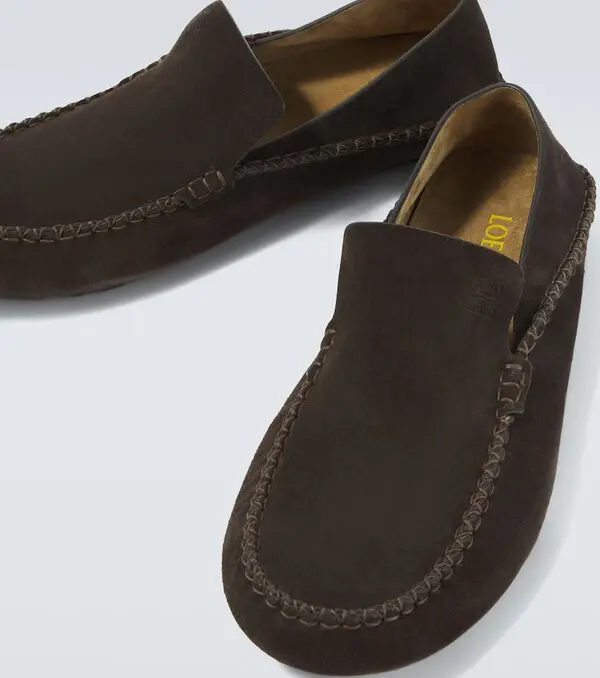 Loewe Rambla Suede Loafers - Brown