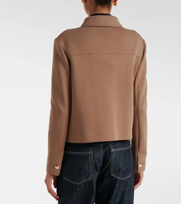 Max Mara Cotton-blend Cropped Jacket - Brown