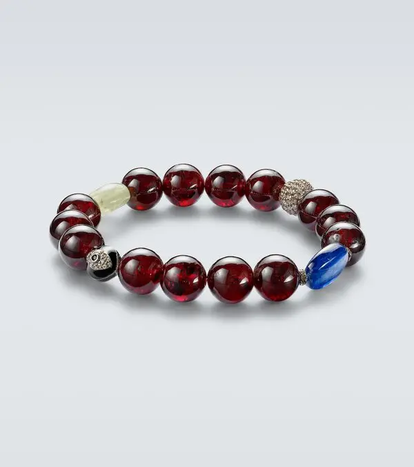 Ileana Makri Sterling Silver Gemstone Bracelet - Red