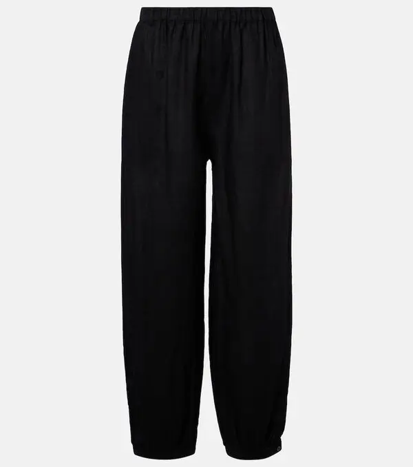 Velvet By Graham & Spencer Camber Linen Balloon Pants - Black