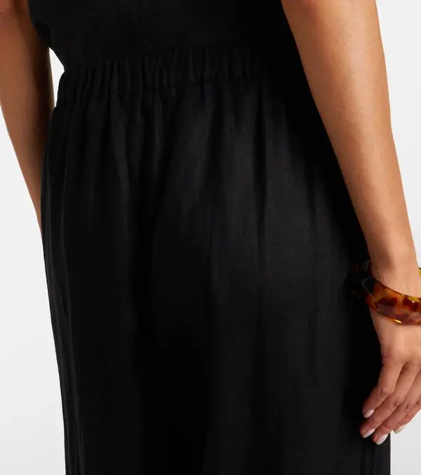 Velvet By Graham & Spencer Camber Linen Balloon Pants - Black