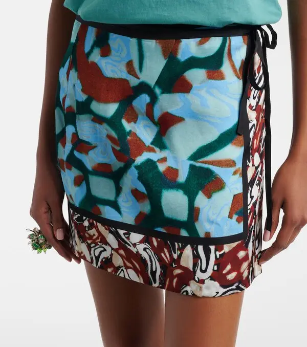 Dries Van Noten Printed Wrap Skirt