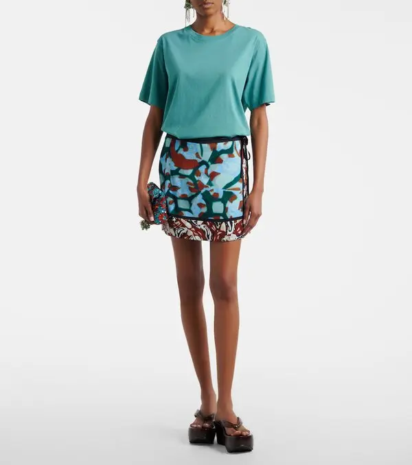 Dries Van Noten Printed Wrap Skirt